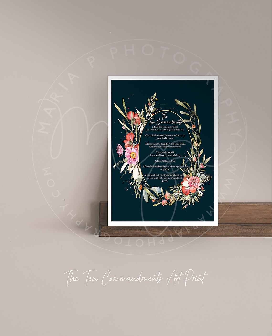 Ten Commandments Watercolor Art Print- Printable Download ...