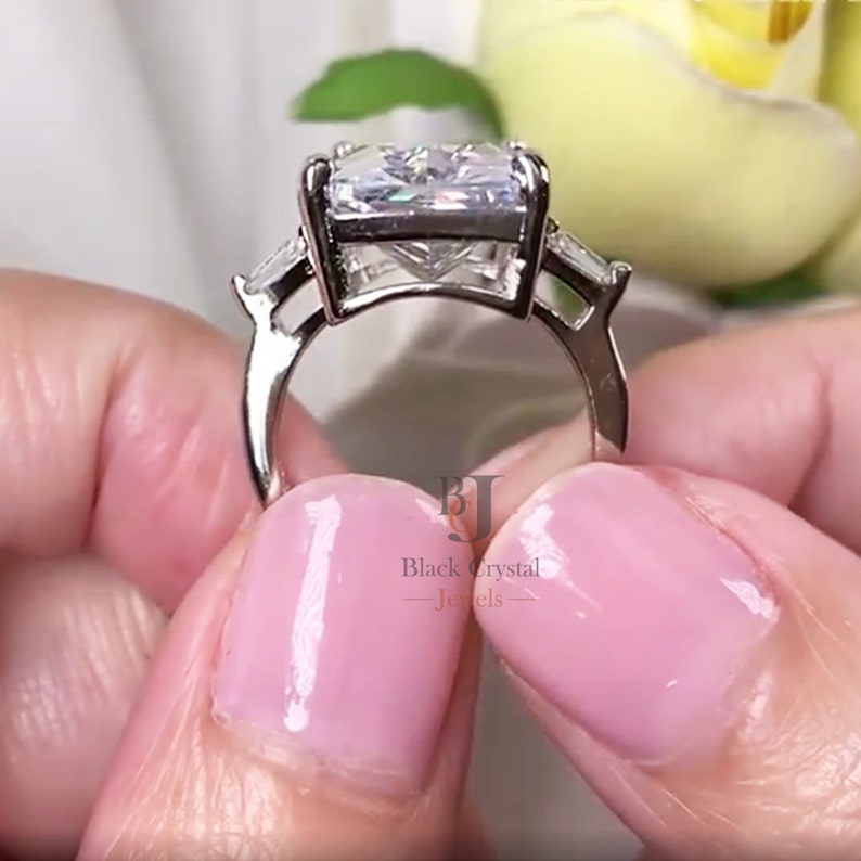 8.5 Ct Rectangle Radiant Cut Created Diamond 925 Sterling - Etsy