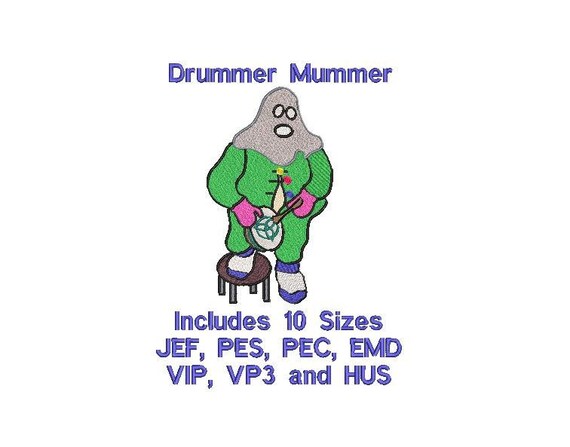 10 Sizes Drummer Mummer 2022 Machine Embroidery Design - Etsy Canada