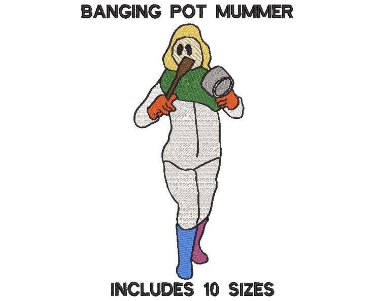 10 Sizes Each Set of 3 Banging Pot Mummer, Drummer Mummer & Mummers ...