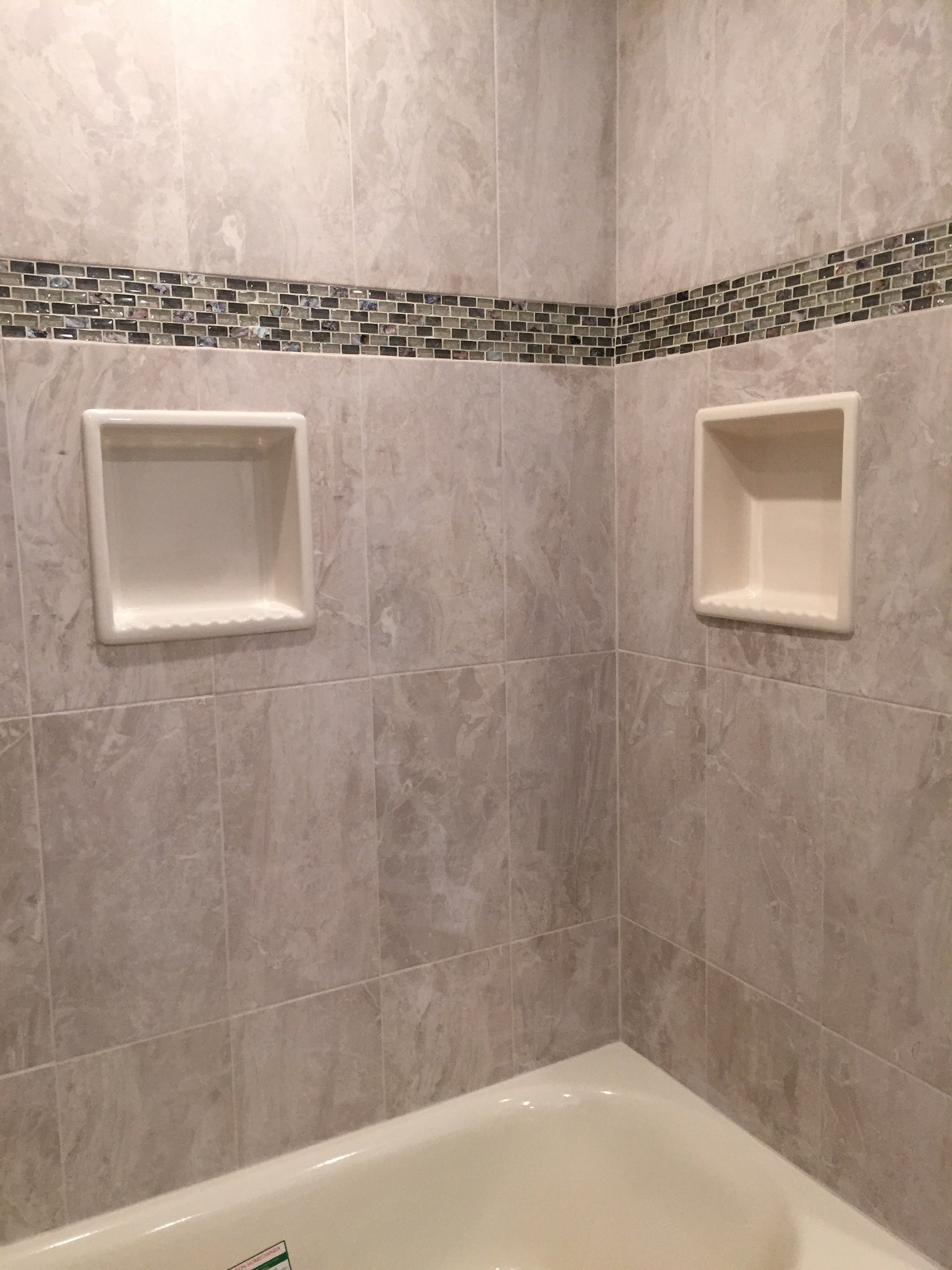 Classic Series 1 Compartment Sanitary Tile Recessed Ceramic Shower ...