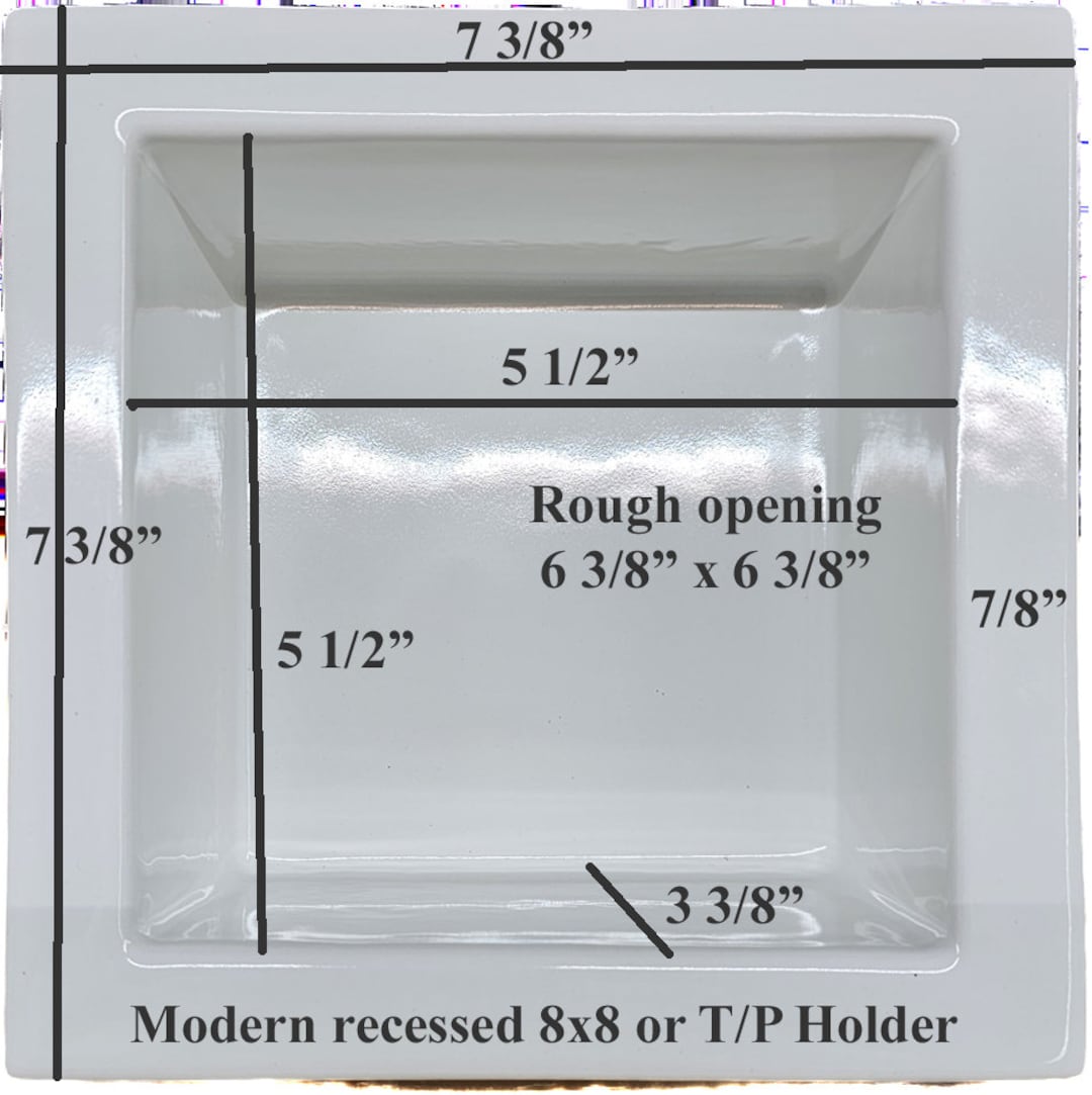 Modern 8x8 Shower Shampoo Recessed Niche Box - Etsy