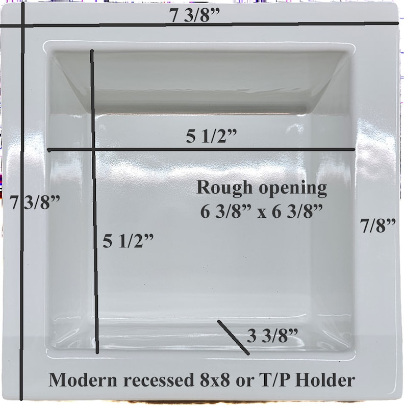 Modern Series 8x8 Toilet Paper Holder Recessed Niche - Etsy
