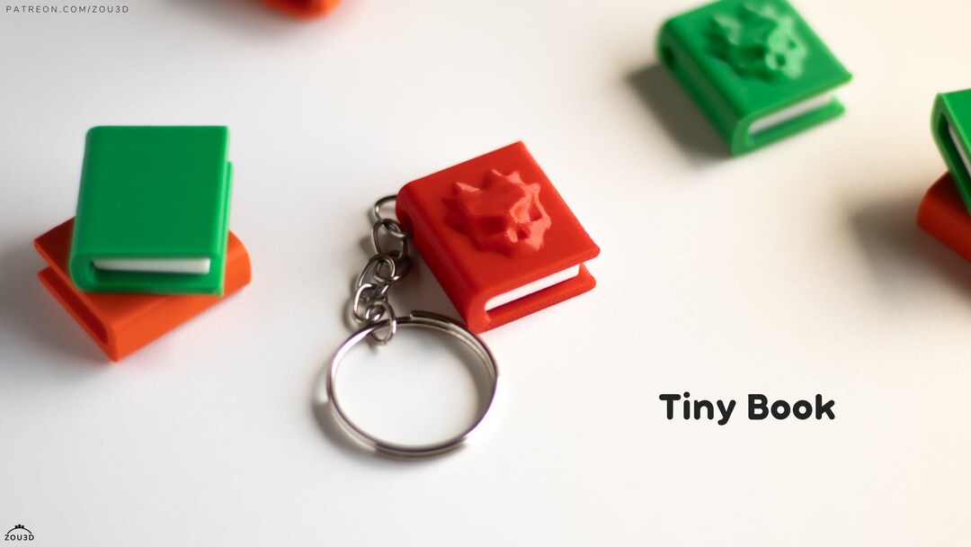 Tiny Skull Book Keychain 3D Printed - Etsy