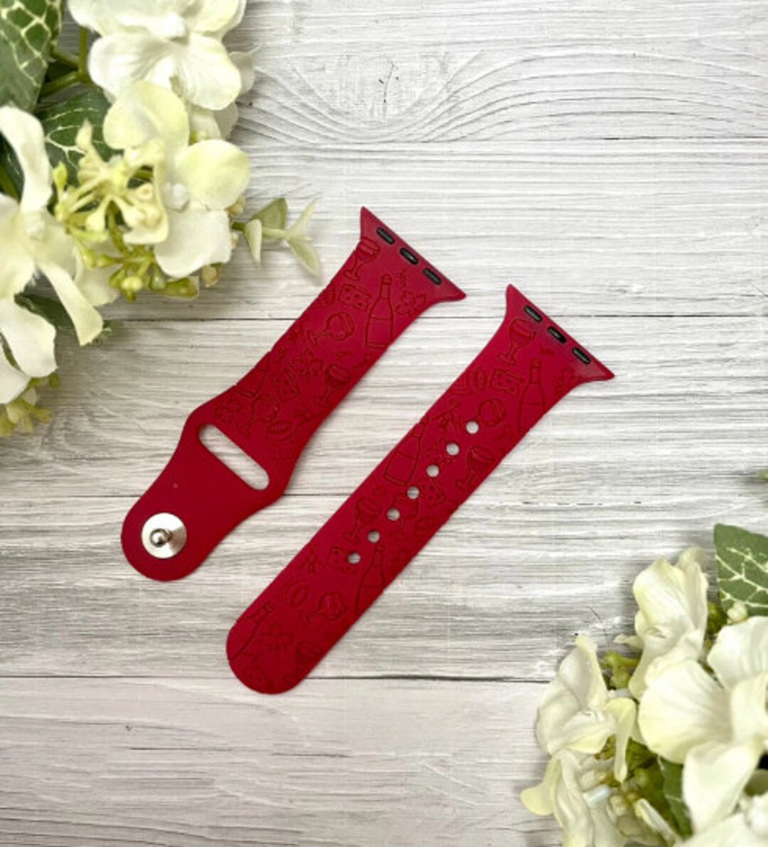 Wine Laser Engraved Smartwatch Bands - Etsy