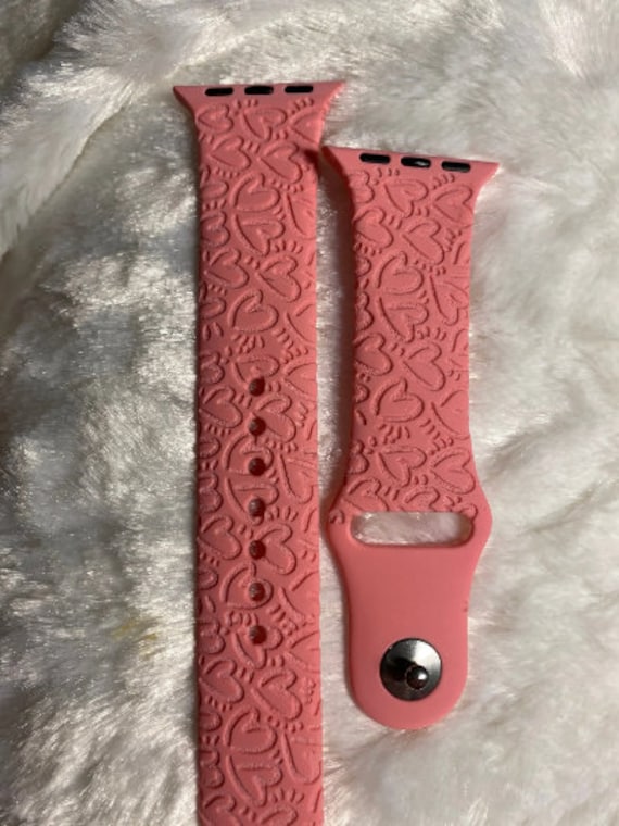 Hearts Laser Engraved Smartwatch Bands - Etsy