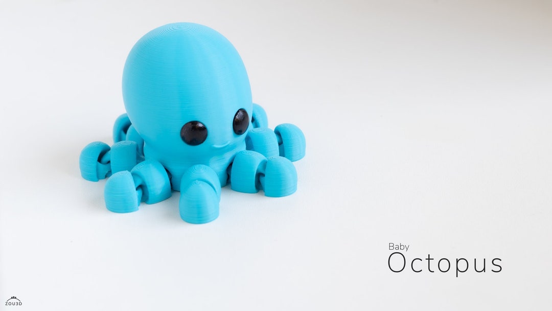 Baby Octopus Keychain 3D Printed - Etsy