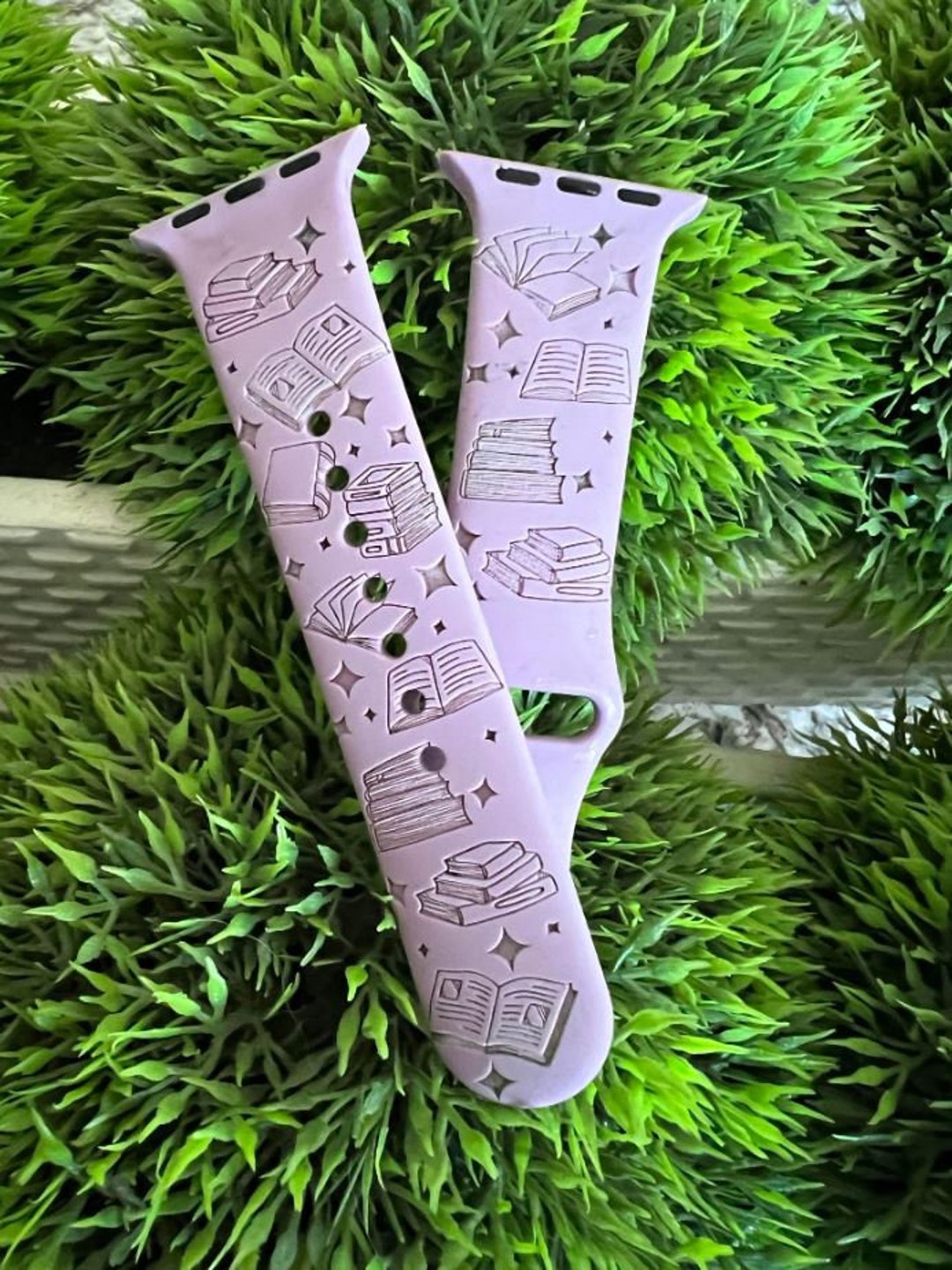 Books Laser Engraved Smartwatch Bands - Etsy