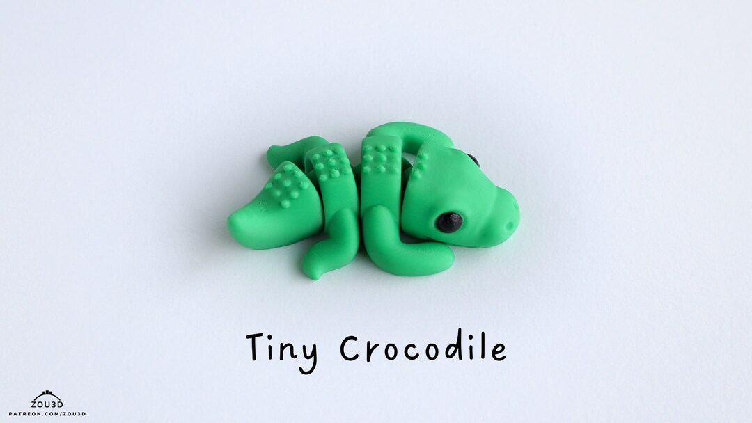 Tiny Crocodile Keychain 3D Printed - Etsy