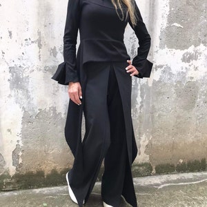 Elegant Women Trousers, Formal Pants, Long Pants, Chiffon Pants, Loose ...