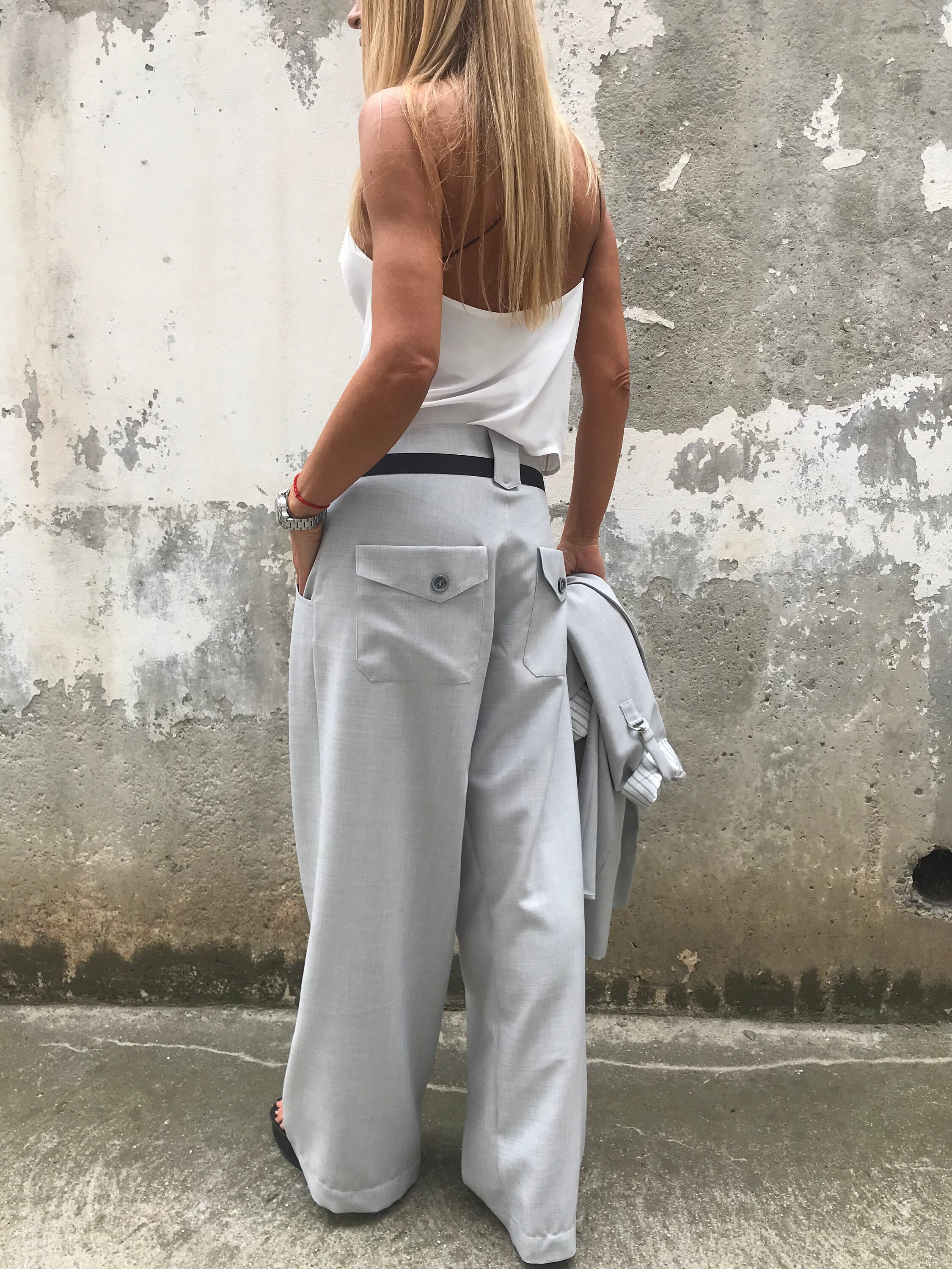 Women Stylish Pants Wide-leg Trousers Autumn Set Formal - Etsy