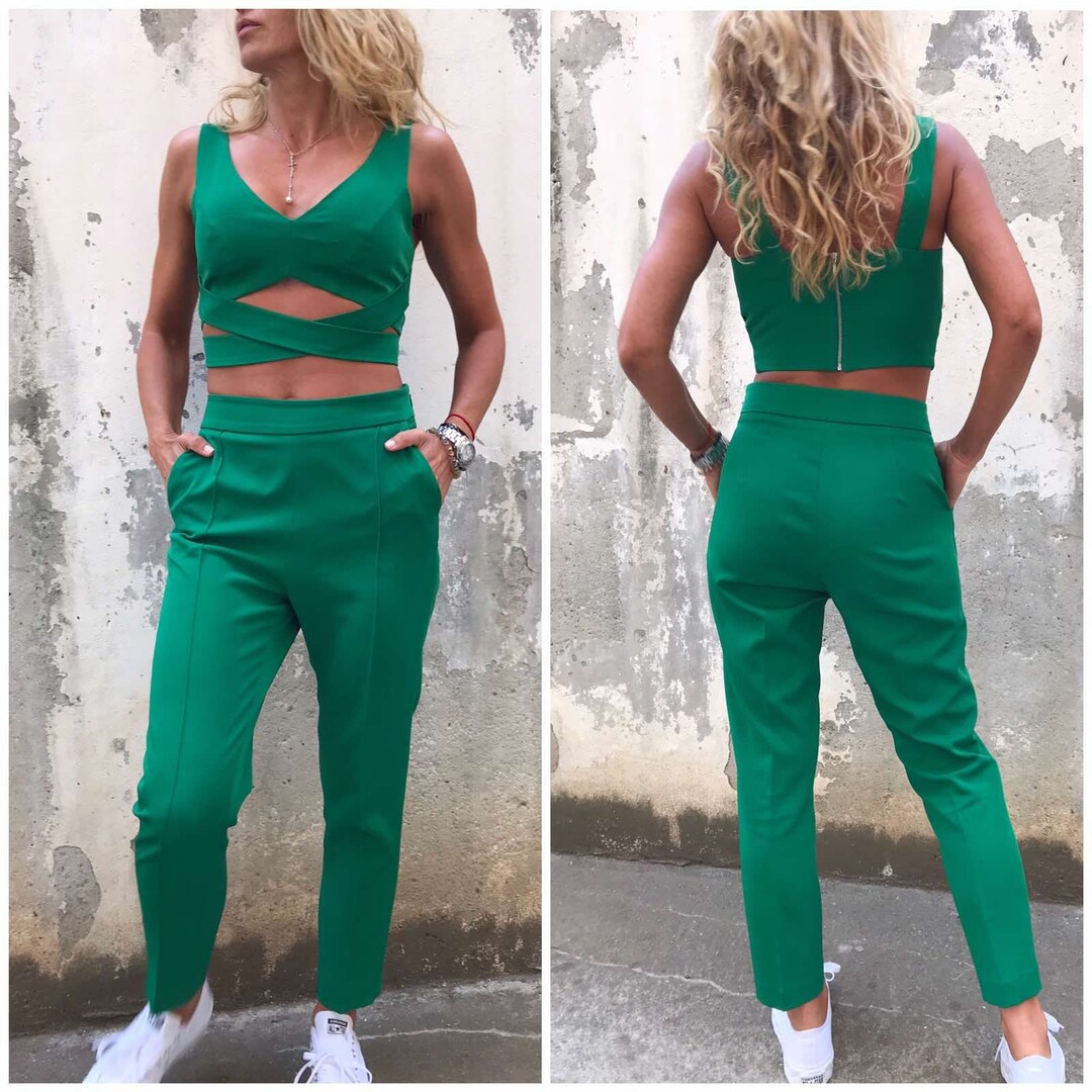 Women Sport Set Sport Pants Designer Sport Set Handmade - Etsy