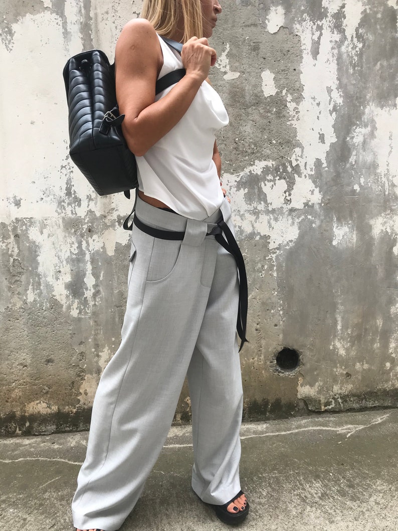 Women Stylish Pants Wide-leg Trousers Autumn Set Formal - Etsy