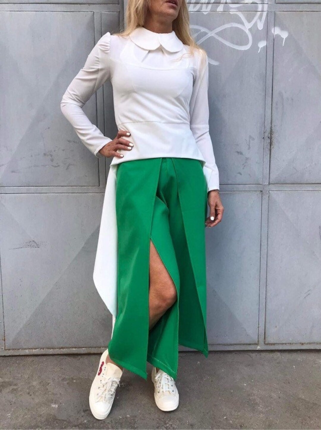 Elegant White Shirt, Designer Blouse, Extravagant Women Top, Women's ...