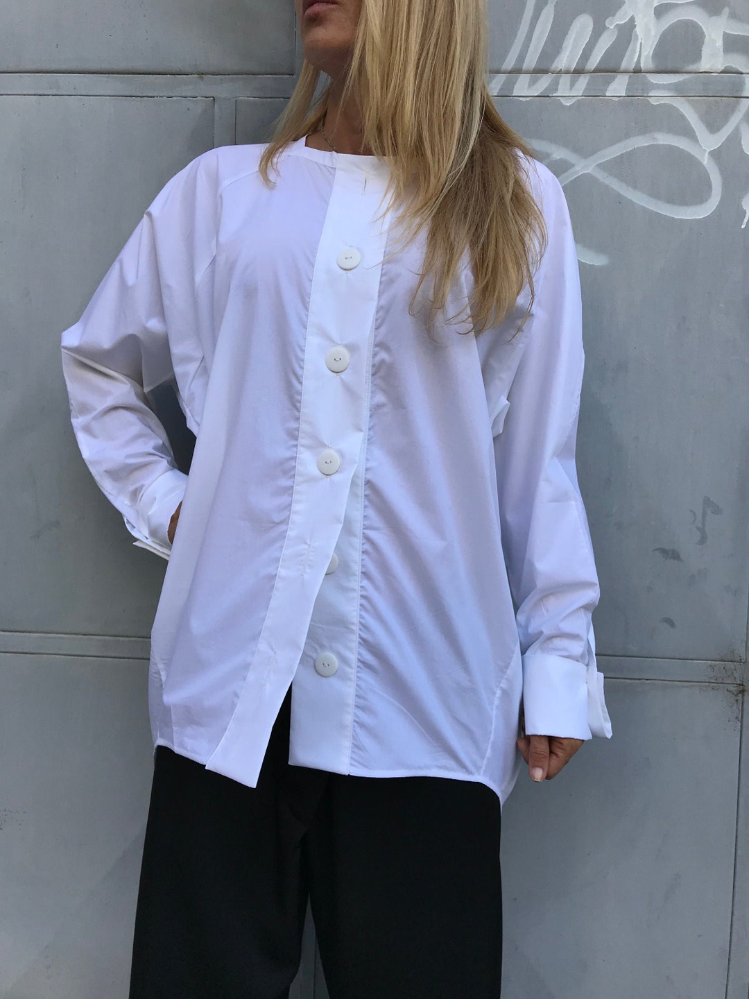 Women Shirt Designer Blouse White Blouse Formal Shirt Long - Etsy