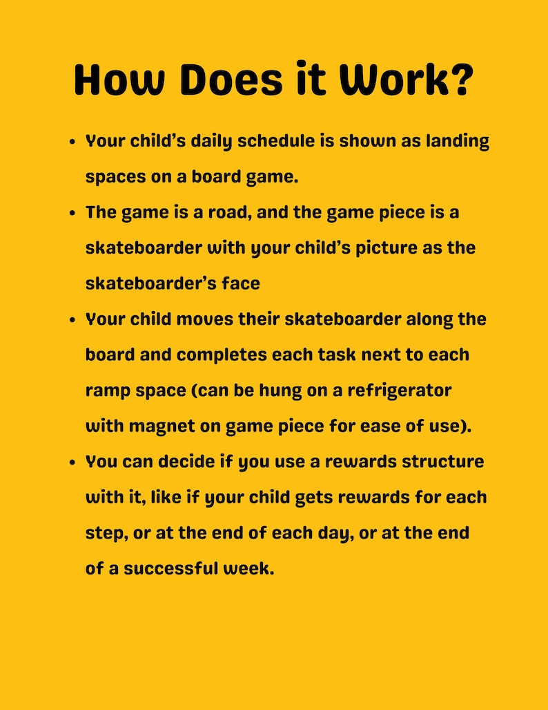 ADHD Autism Visual Schedule | Skateboarder Theme | Kids Daily Routine ...