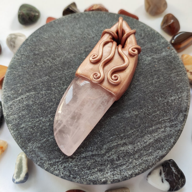 Crystal Clay Pendant - Etsy
