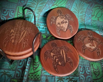 Turtle Tile Coasters | Etsy