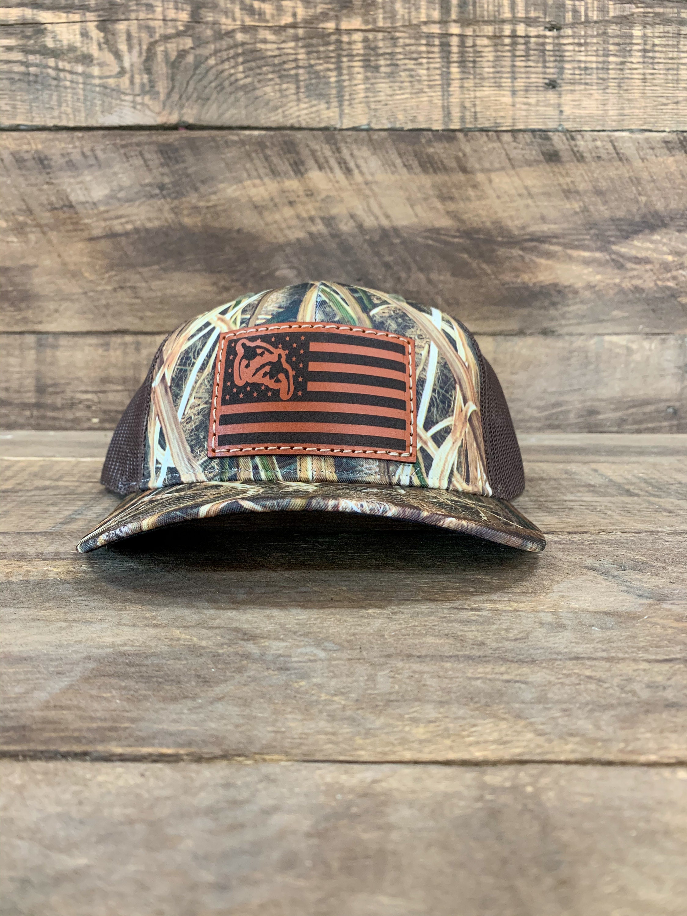 American Duck Hunter Leather Patch Hat | Etsy