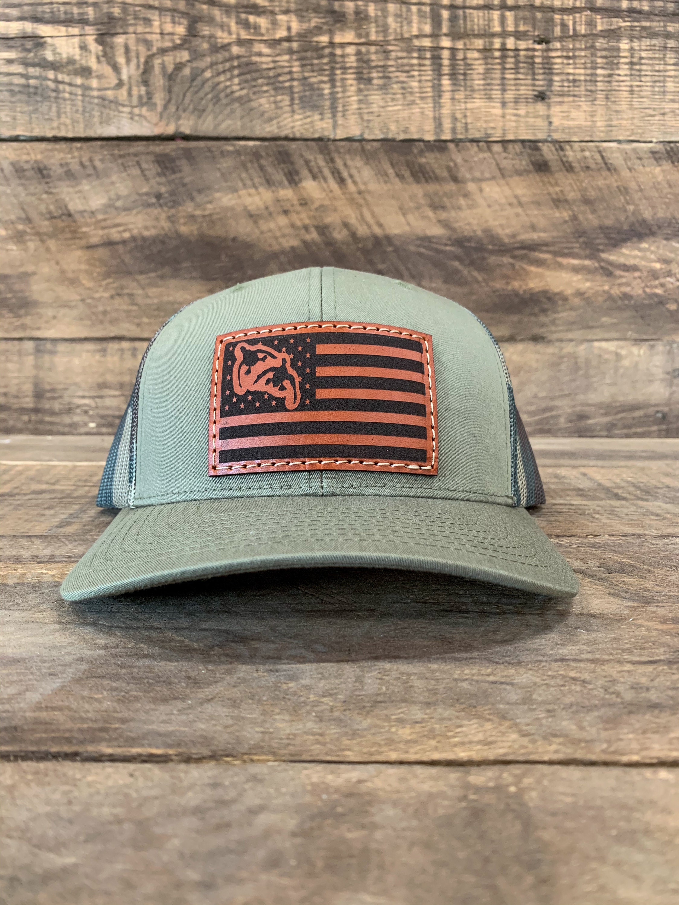 American Duck Hunter Leather Patch Hat | Etsy