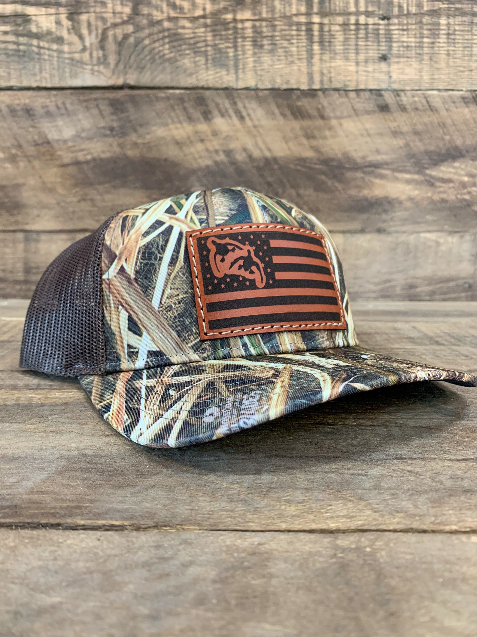American Duck Hunter Leather Patch Hat | Etsy