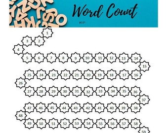 50 Book Word Count Tracker Productivty Tool for Authorpreneurs, Writer ...