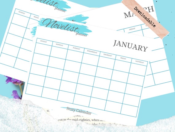 Story Calendar Writer's Resource Novelist Planner - Etsy