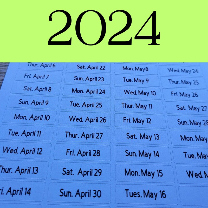 Day of the Month Date Stickers - Etsy