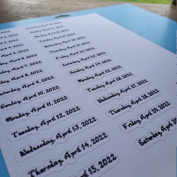 2023 Date Stickers - Etsy