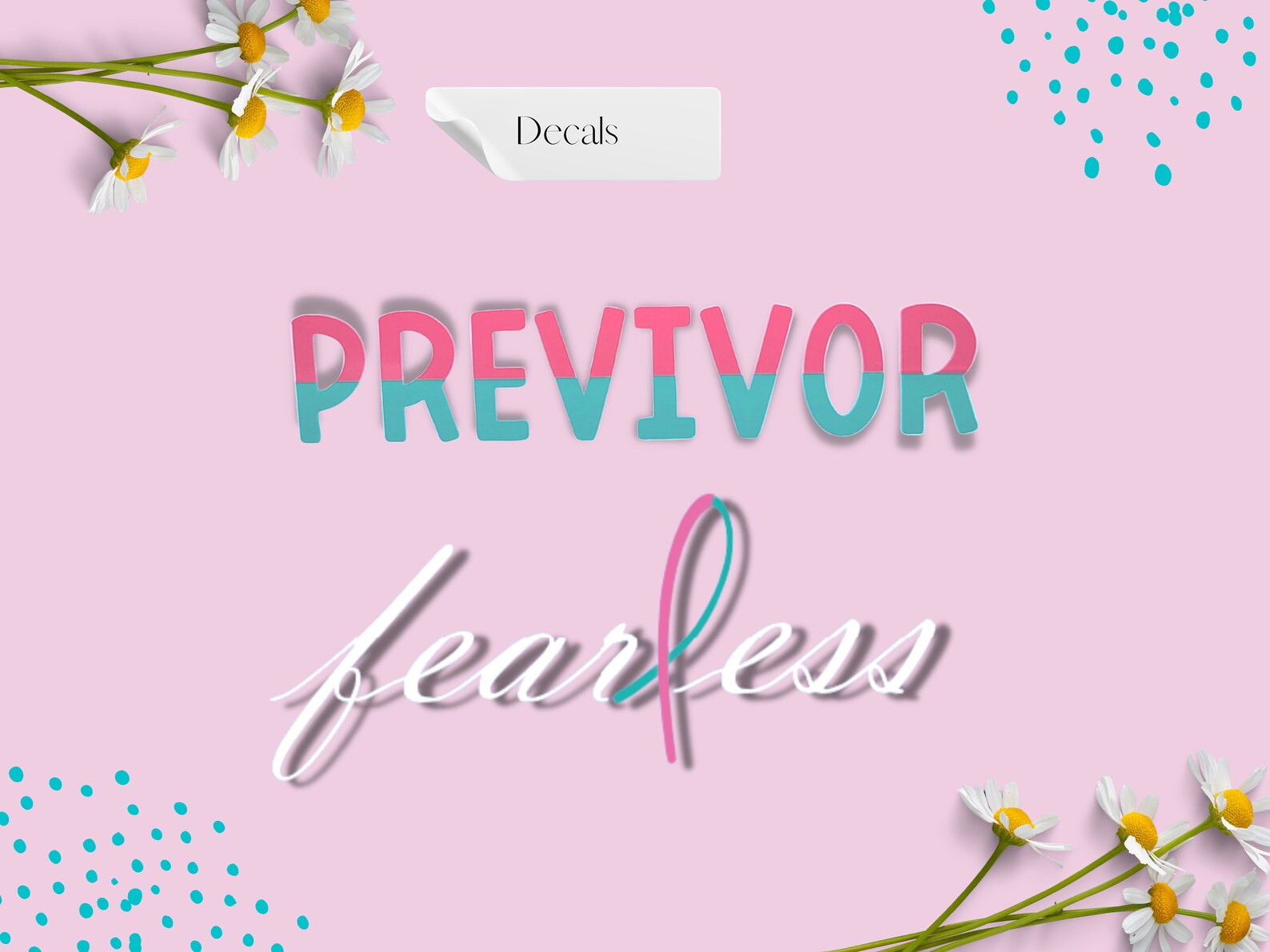 BRCA - Previvor - BRCA Warrior- Decals - Etsy