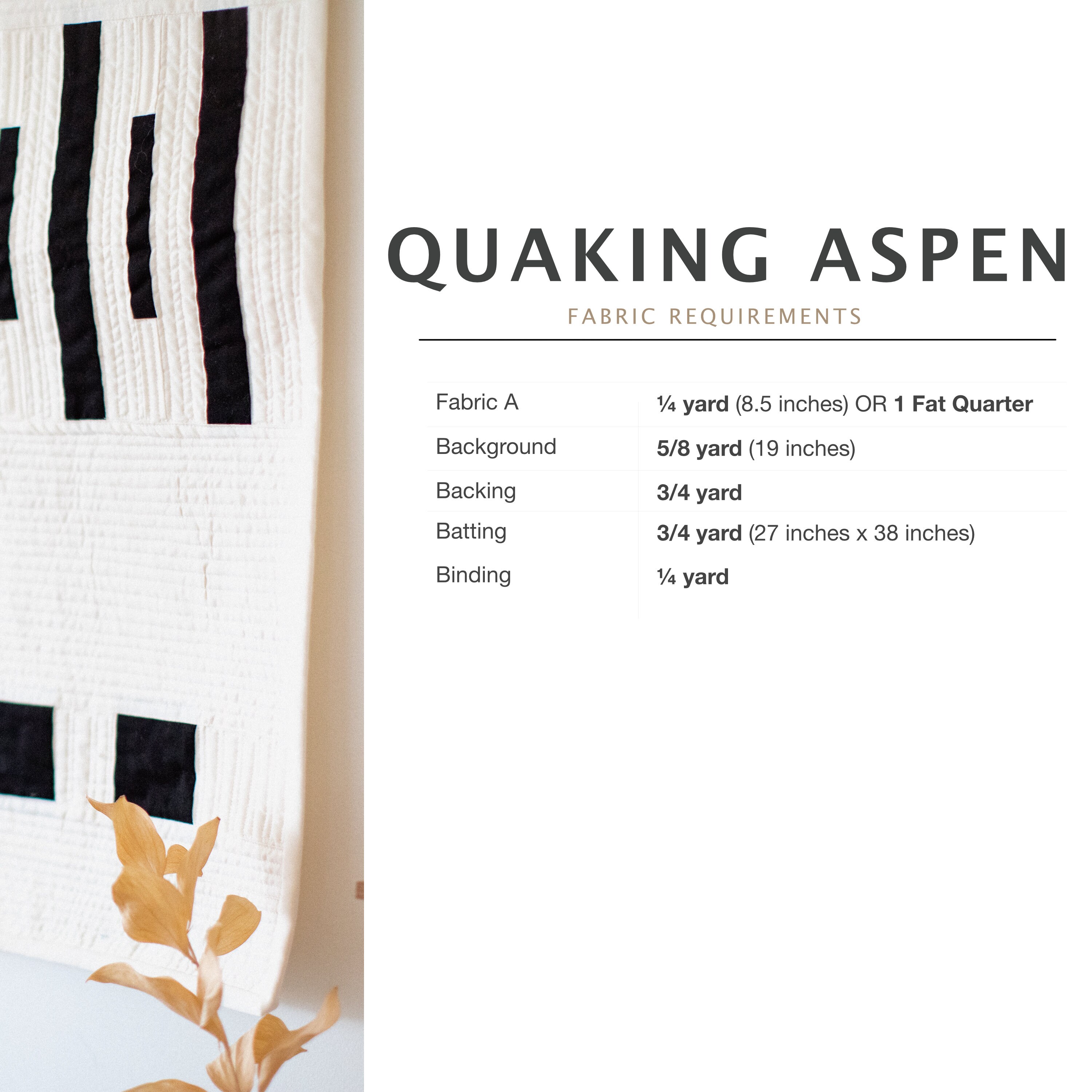 Quaking Aspen Modern Quilt Pattern, Sewing Pattern - Etsy