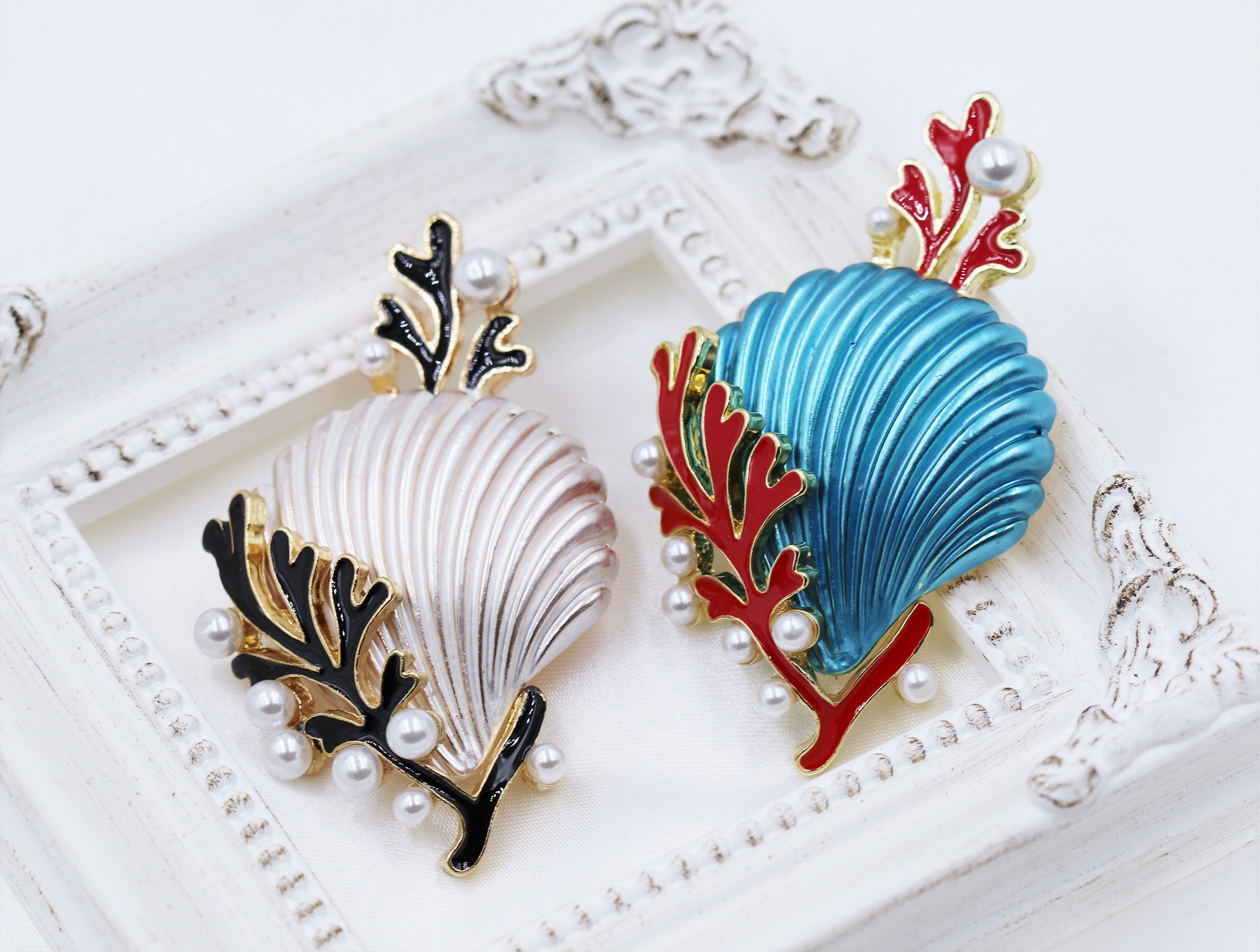 Elegant Brooch Seashell Brooch Dress Brooch Unique Gift - Etsy UK