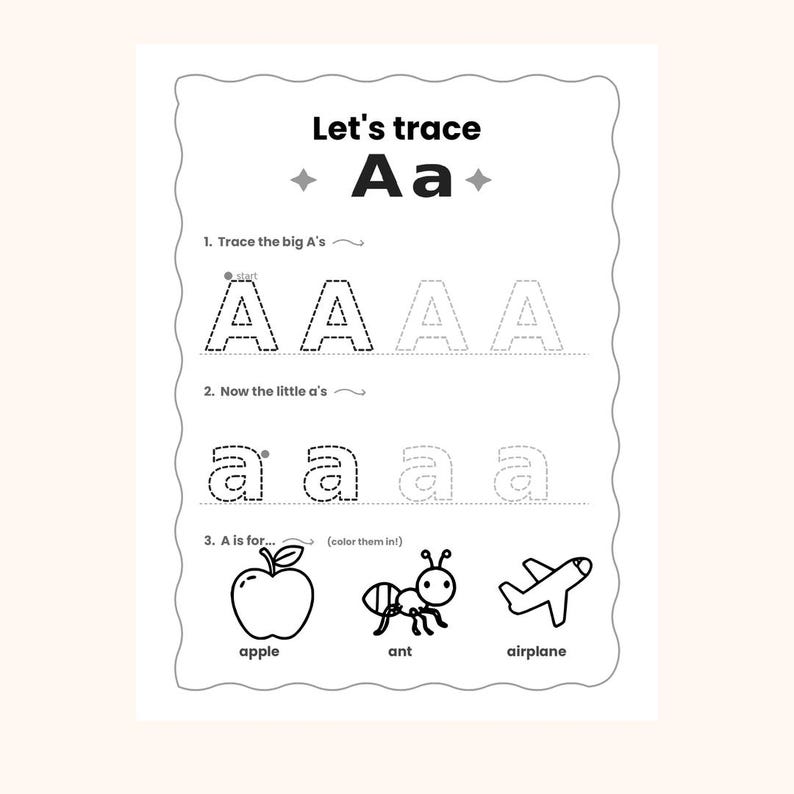 Alphabet Tracing Workbook, ABC Letters Worksheets for Preschool (PDF ...