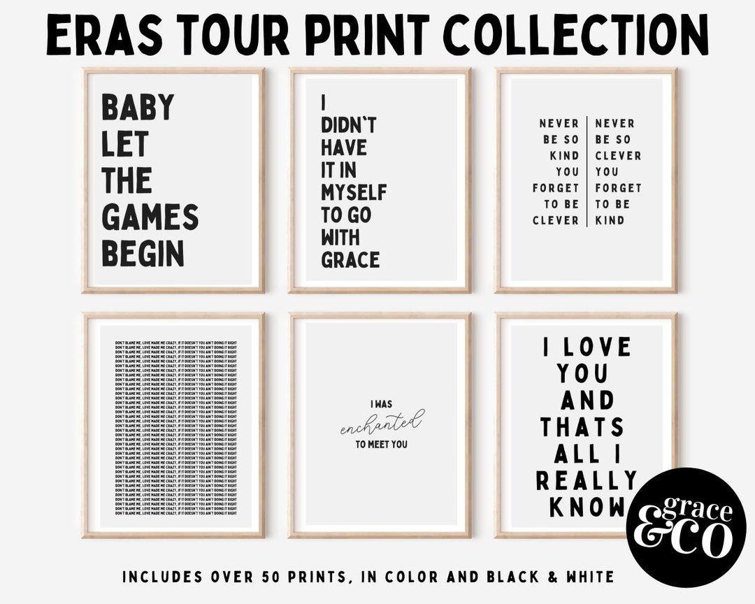 Taylor Swift Eras Tour Inspired Minimalist Instant Download - Etsy