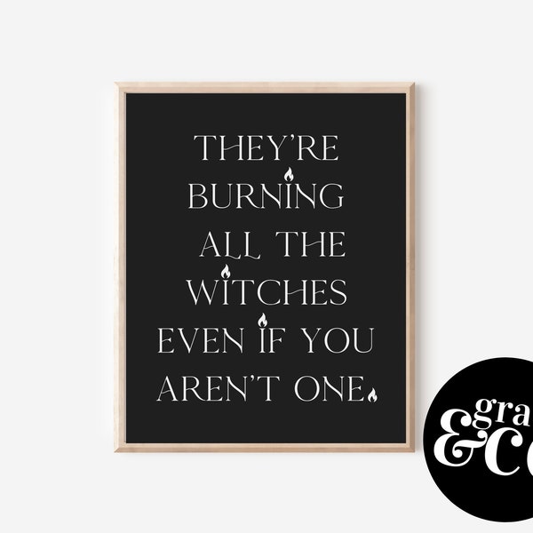 They're Burning All the Witches Svg - Etsy