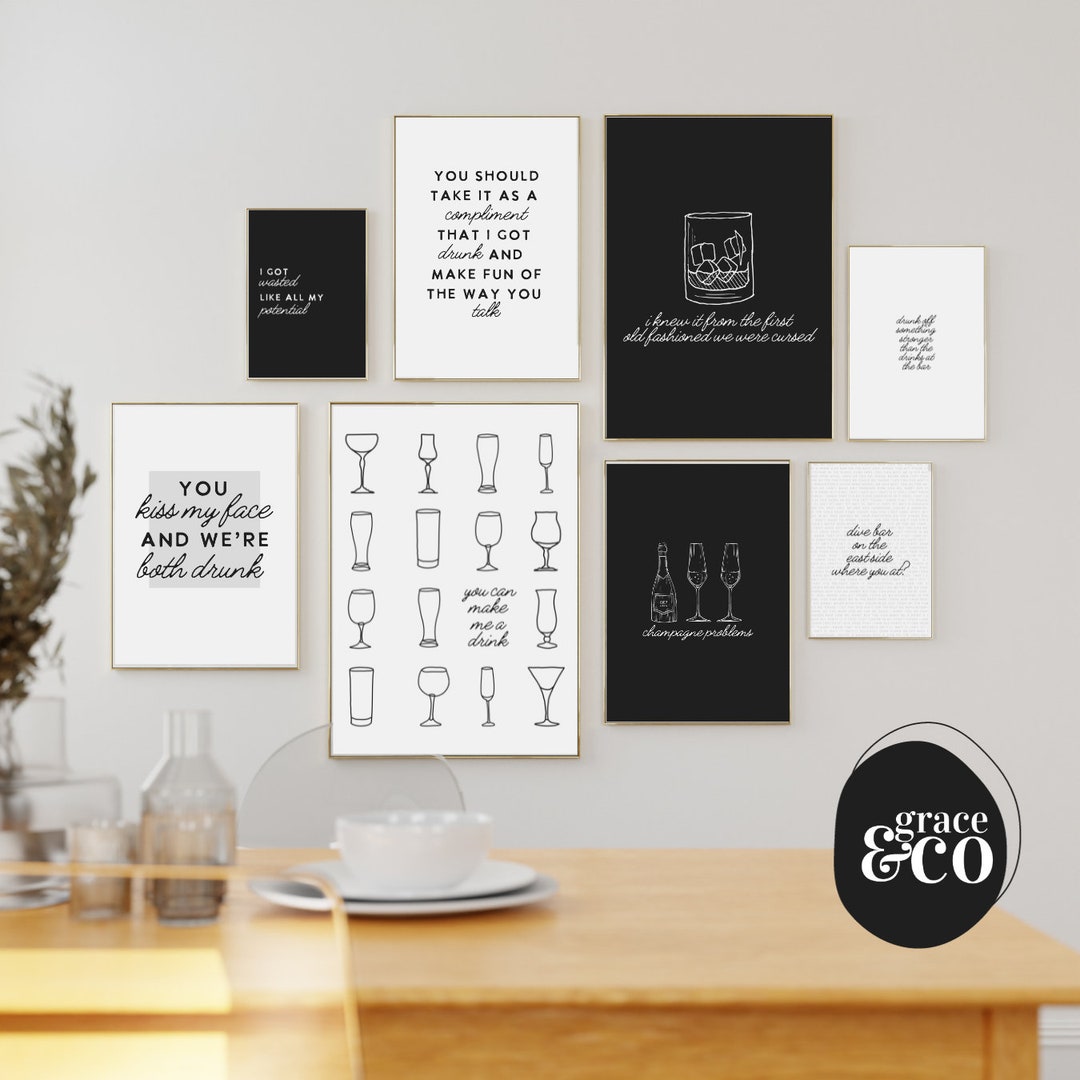 Taylor Swift Bar Cart Inspired Minimalist Instant Download Print Taylor ...