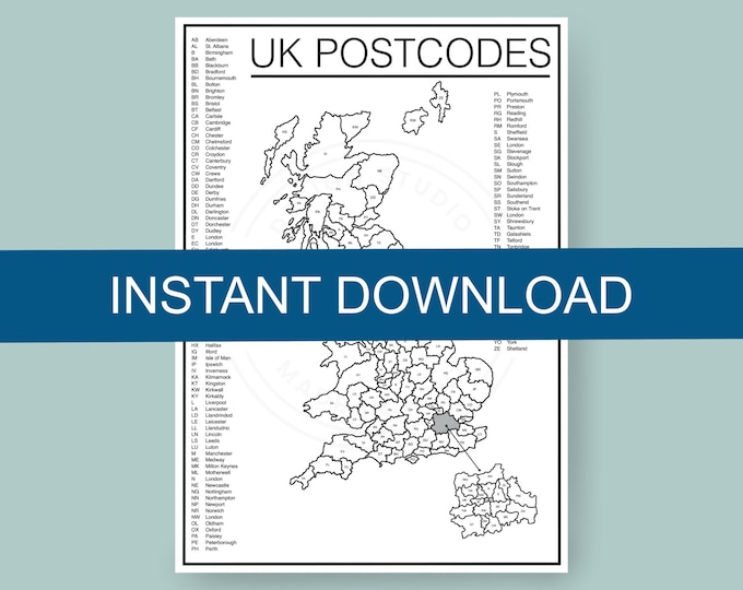 DIGITAL DOWNLOAD UK Postcode Sales Map Pdf File - Etsy UK