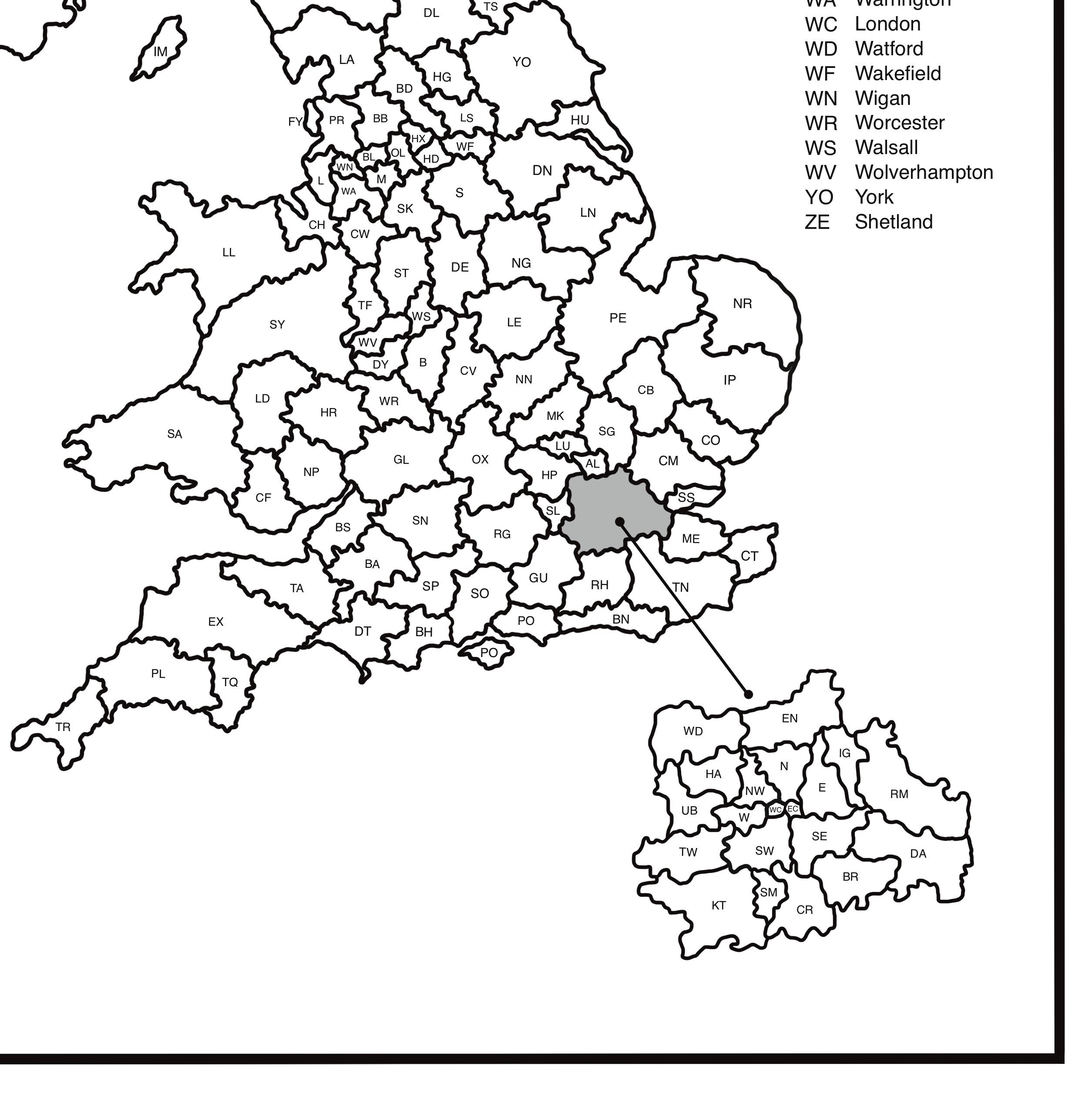 A3 UK Postcode Sales Map Print Small Business Order Tracker - Etsy UK