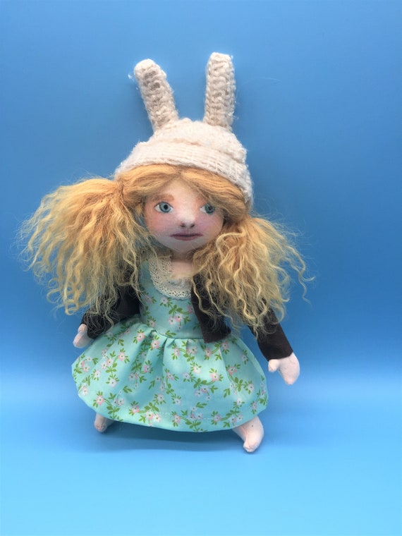 Linda muñeca de tela OOAK Poppy muñeca de arte en | Etsy