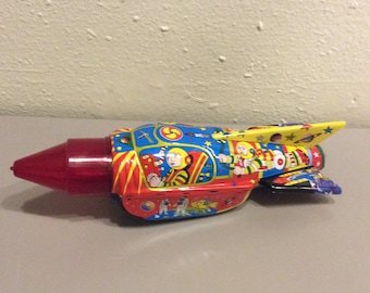 Vintage-style Rocket Racer Tin Toy | Etsy