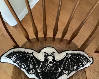 Bat Pillow, Bat Plushie, Halloween Bat Pillow, Halloween Bat Decor, Fun ...