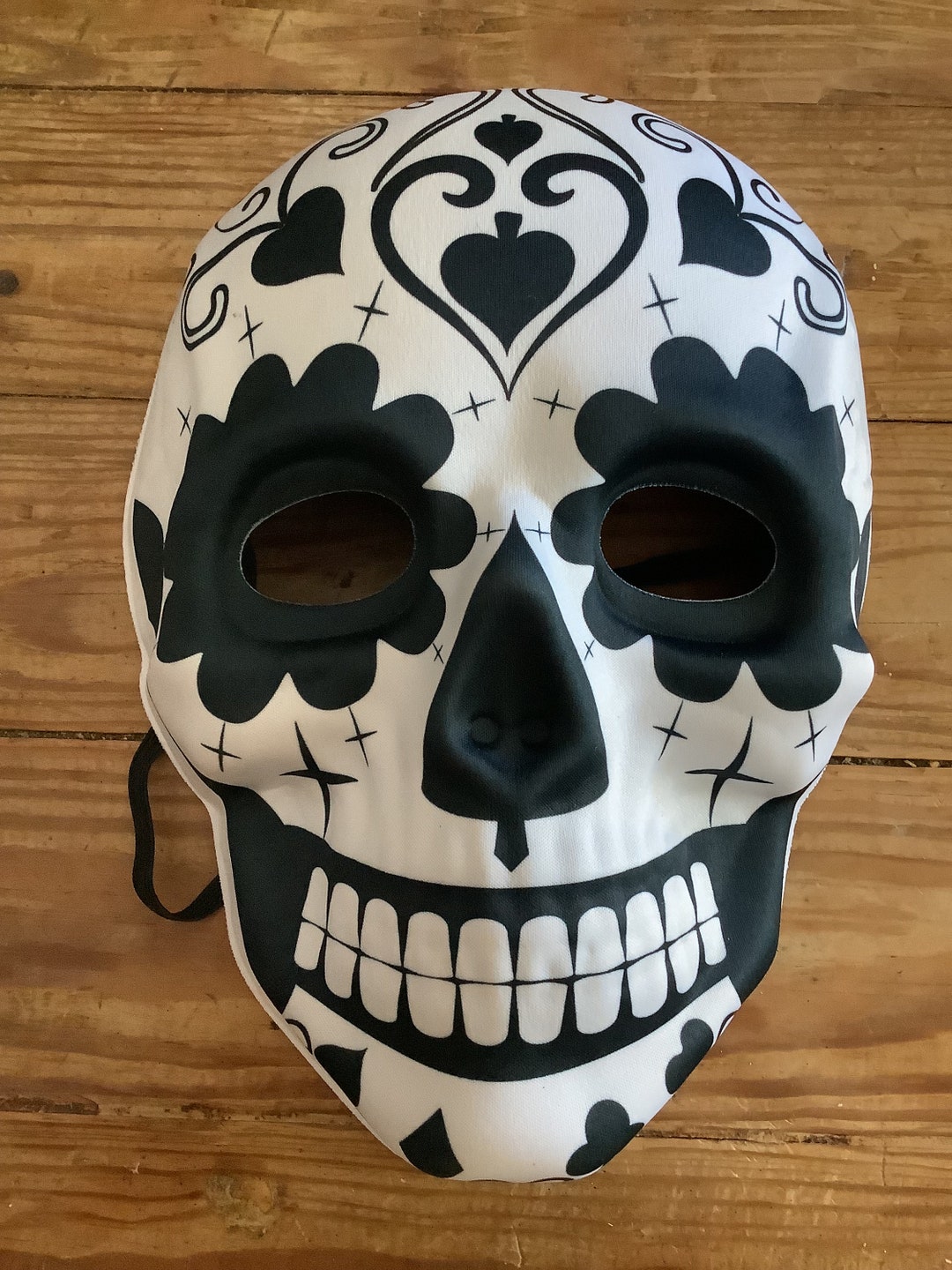 White and Black Skull Mask - Etsy