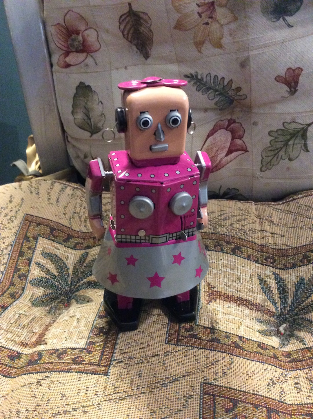 Pink Tin Robot Toy - Etsy