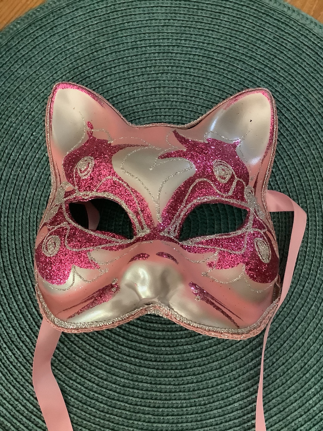 Pink Venetian Cat Mask - Etsy