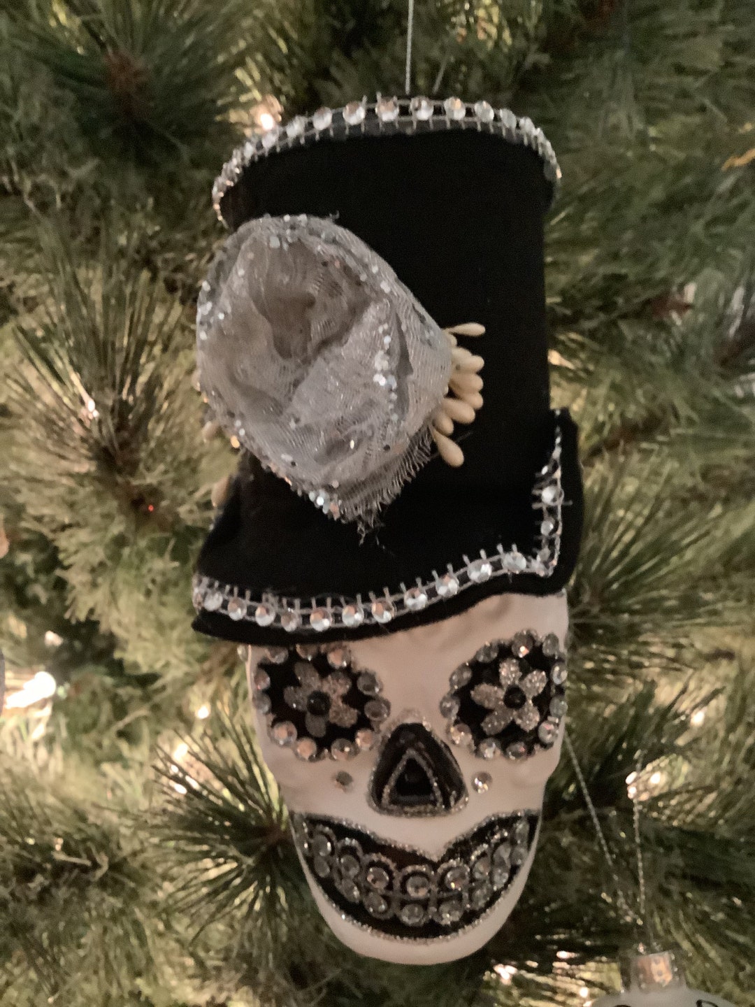 Skeleton With Top Hat Ornament - Etsy