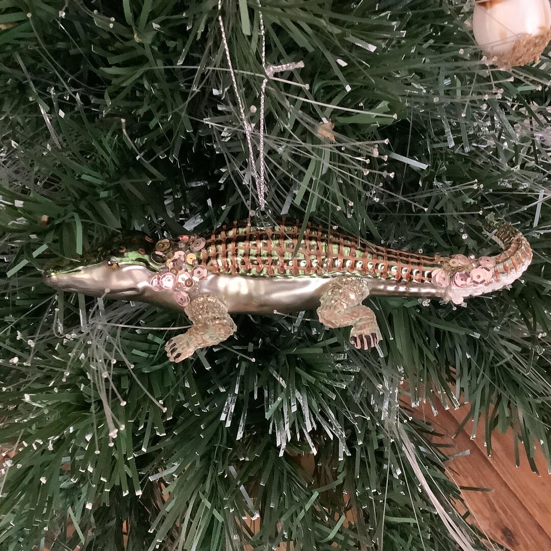 Alligator Glass Ornament - Etsy