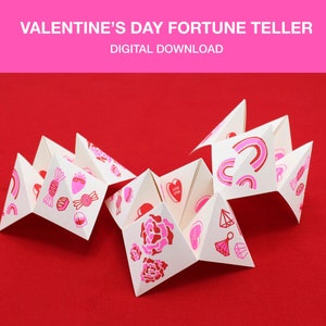 Valentine Fortune Teller Printable Digital Download DIY Valentine's ...