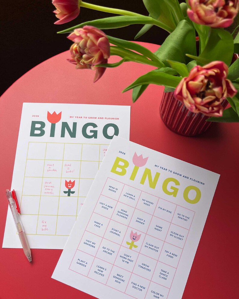 2026 Vision Board Bingo Card | Printable Digital Download | Editable ...