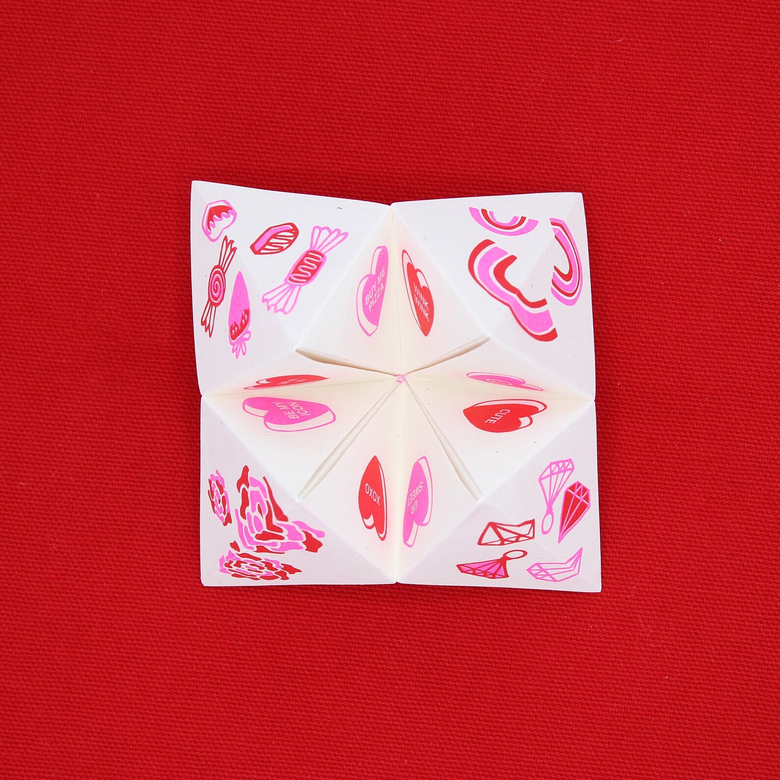 Valentine Fortune Teller Printable Digital Download DIY Valentine's ...