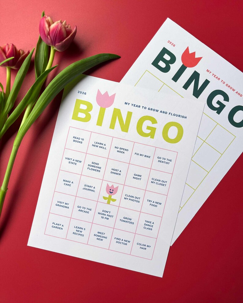2026 Vision Board Bingo Card | Printable Digital Download | Editable ...
